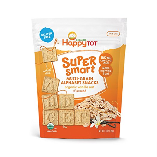 Happy Family multi-grain, puffed snacks in a variety of flavors for ...